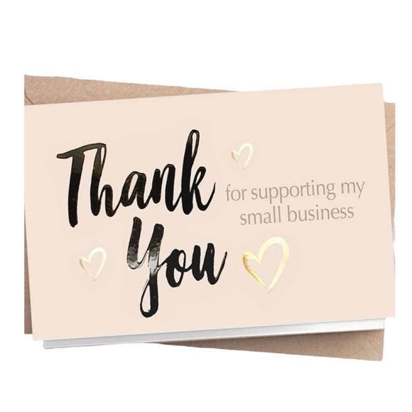 Office | Beige Thank You Insert Cards Pack Of 3 | Poshmark